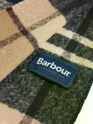 Barbour Yorklane Tartan Fringed Scarf - Neutrals