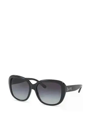 COACH Horse And Carriage Round Frame Sunglasses - Black