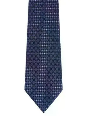 FURSAC Geometric-pattern Silk Tie - Blue