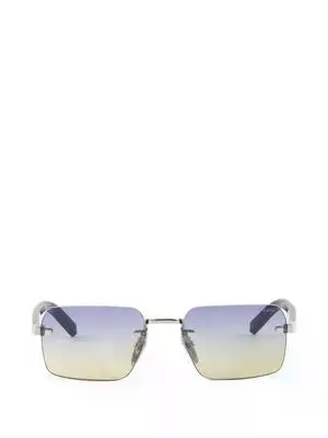 Prada Sunglasses With The Iconic Metal Plaque - Silver