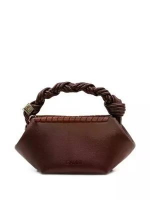 GANNI Mini Bou Braided Leather Tote Bag