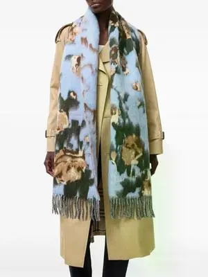 Burberry Patterned Scarves - Blue