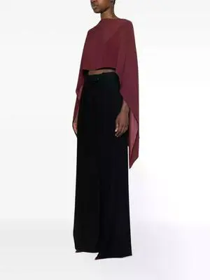 Alberta Ferretti Draped Asymmetric Cape