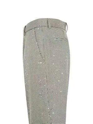 Amiri Sequin-embellished Houndstooth-pattern Trousers