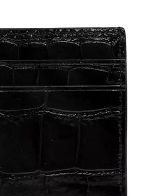 Tory Burch Croc-effect Logo-plaque Card Holder