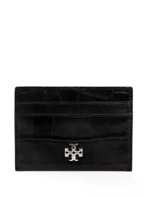 Tory Burch Croc-effect Logo-plaque Card Holder - Black