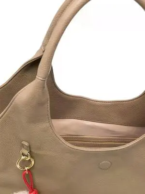 Moschino Pebbled Pompom-charm Tote Bag