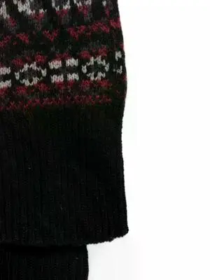 Yohji Yamamoto Fair Isle Knit Scarf