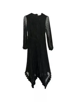 Zimmermann Lace-panel Pleated Midi - Black