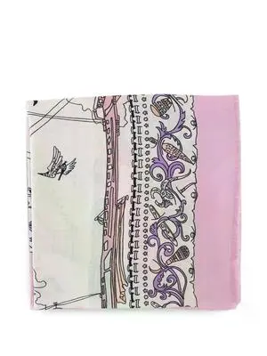 FERRAGAMO Patterned Frayed Scarf