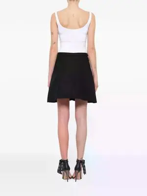 Neil Barrett Pleated Leather Mini Skirt