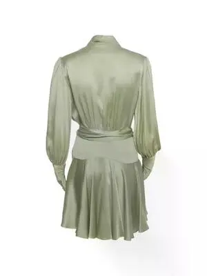 Zimmermann Wrap Long-sleeve Mini Dress