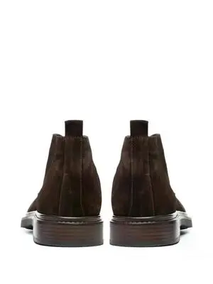 POCHE PARIS Suede Lace-up Ankle Boots