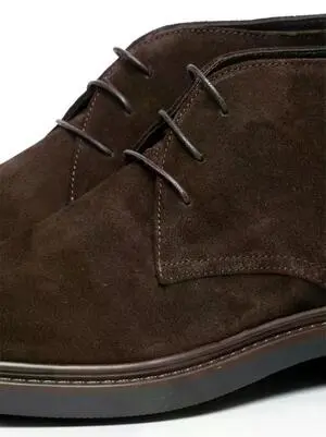 POCHE PARIS Suede Lace-up Ankle Boots