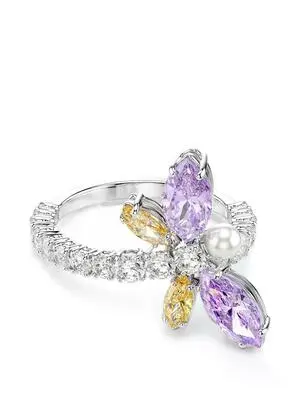 SWAROVSKI X Ariana Grande Crystal-embellished Butterfly-motif Ring - Silver