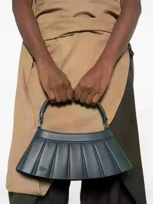Lacoste Pleated Logo-embossed Tote Bag - Green