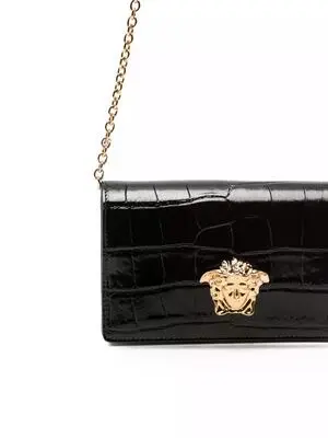 Versace Mini Medusa '95 Croc-effect Shoulder Bag