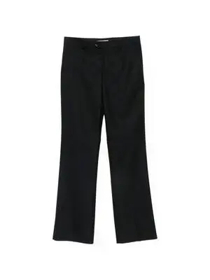 SPINA Herringbone-pattern Wide-leg Trousers