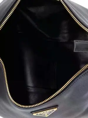 Prada Aimee Leather Medium Hobo Bag - Black