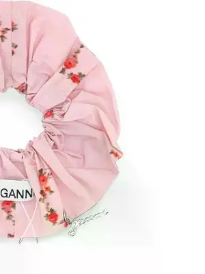 GANNI Floral-print Scrunchie