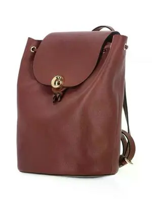 Furla Leather Backpack - Red