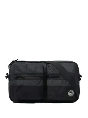Stone Island Logo-patch Panelled Shoulder Bag