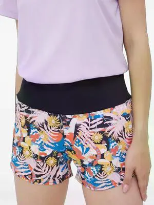 The North Face Floral Print Logo Detail Shorts - Black