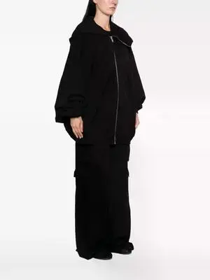 Rick Owens Mountain Hun Asymmetric Zip-up Hoodie