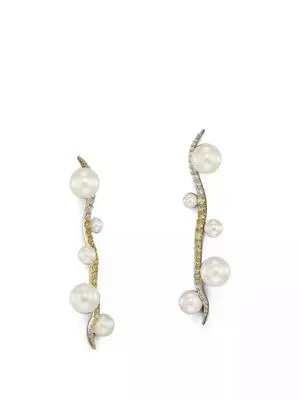 ANABELA CHAN Pearl And Diamond Earrings - Gold