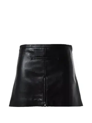 COURREGES Tailored Leather Mini Skirt