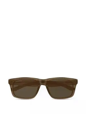 Balenciaga Rectangle Sunglasses - Brown