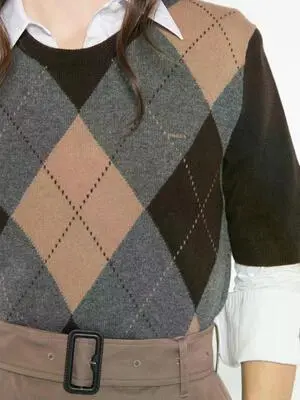 Prada Argyle-knit Sweater