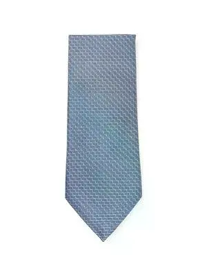 BOSS Micro-pattern Silk Tie - Blue