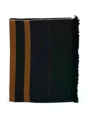 Libeco Oscar Stripe-detail Throw - Black