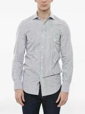 FINAMORE 1925 Milano Zante Striped Cotton Shirt