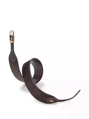 Maje Mixed Suede And Leather Corset Belt