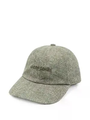 Jacob Cohen Herringbone-pattern Logo-embroidered Baseball Cap - Green