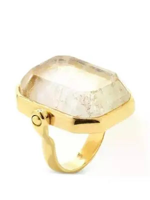 GOOSSENS Large Stones Emerald-cut Rock Crystal Ring