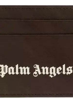 Palm Angels Logo-print Leather Card Holder