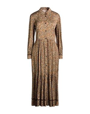 PUROTATTO Midi Dress Rust Size Viscose, Elastane - Red