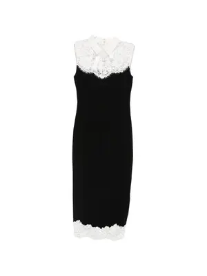 SELF-PORTRAIT Lace Long Dress - Black