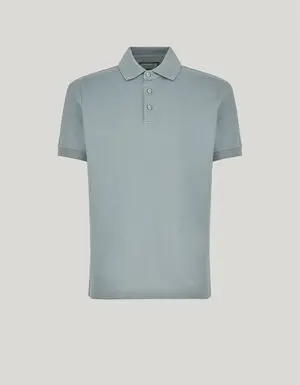 Canali Polo Shirt In Soft Cotton Piqu - Green