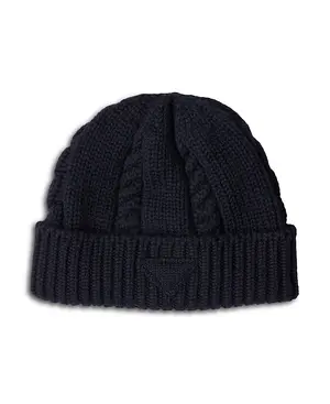 Prada Wool Beanie - Navy