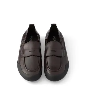 Prada Speedrock Leather Loafers - Brown