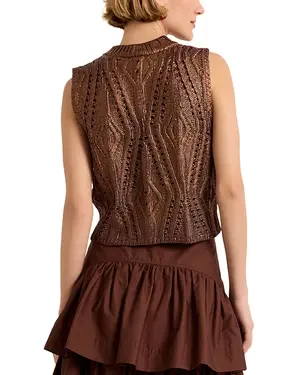 MARIE OLIVER Mcguire Cotton-blend Mock Neck Top