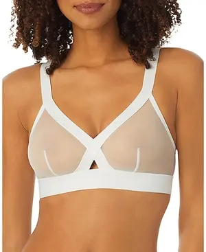 Dkny Sheers Triangle Bralette - White