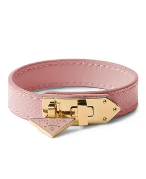 Prada Saffiano Leather Bracelet - Peach