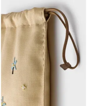 Prada Wish Embroidered Canvas Pouch