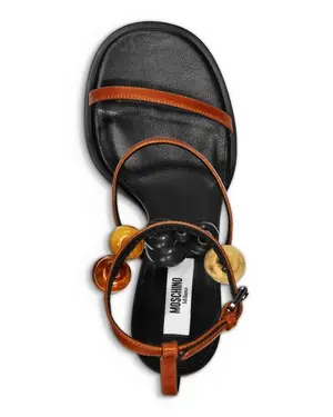 Moschino Beaded Satin Sandals