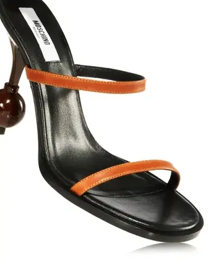 Moschino Beaded Satin Sandals